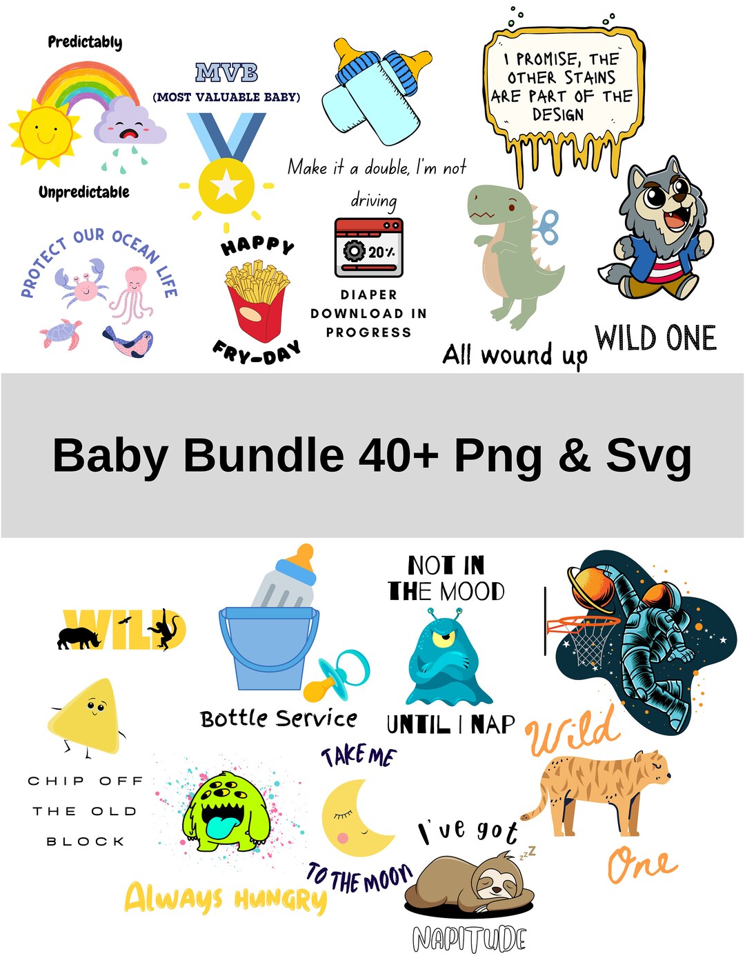 Baby Svg Bundle - Baby Png Bundle - Newborn Png - Infant Baby Png ...