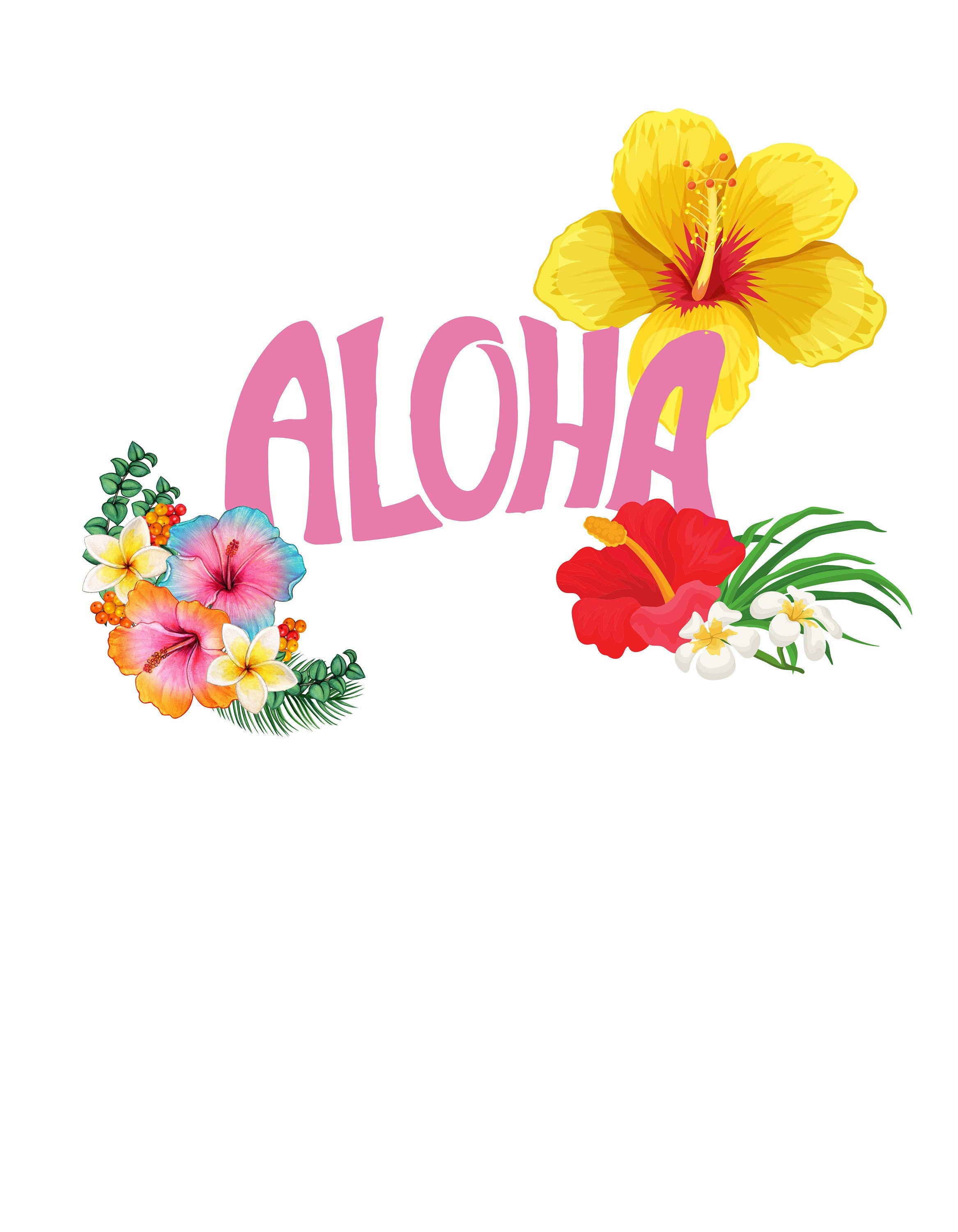 Aloha Png Aloha Svg Aloha Flower Png - Etsy