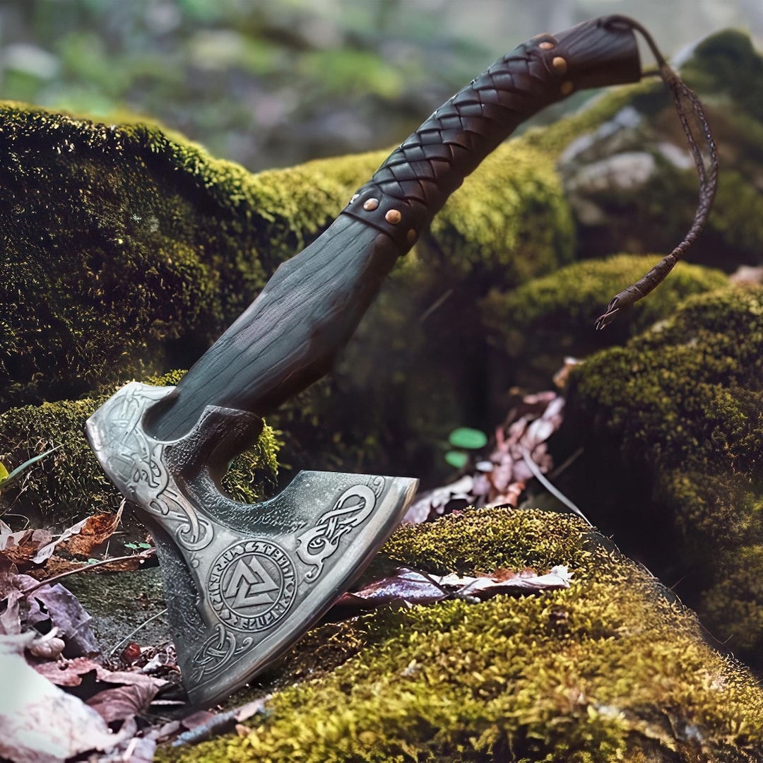 RAGNAR VIKING AXE Forged Camping Axe, Anniversary Gift for Him, Viking ...