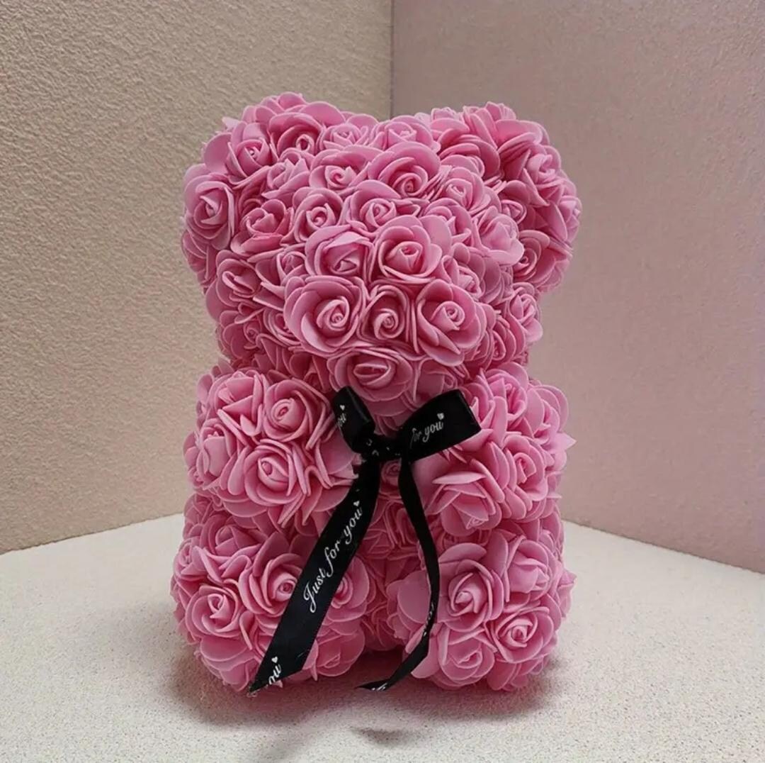 Glowing Teddy Bear With Eternal Rose, Teddy Bear for Valentine's Day ...