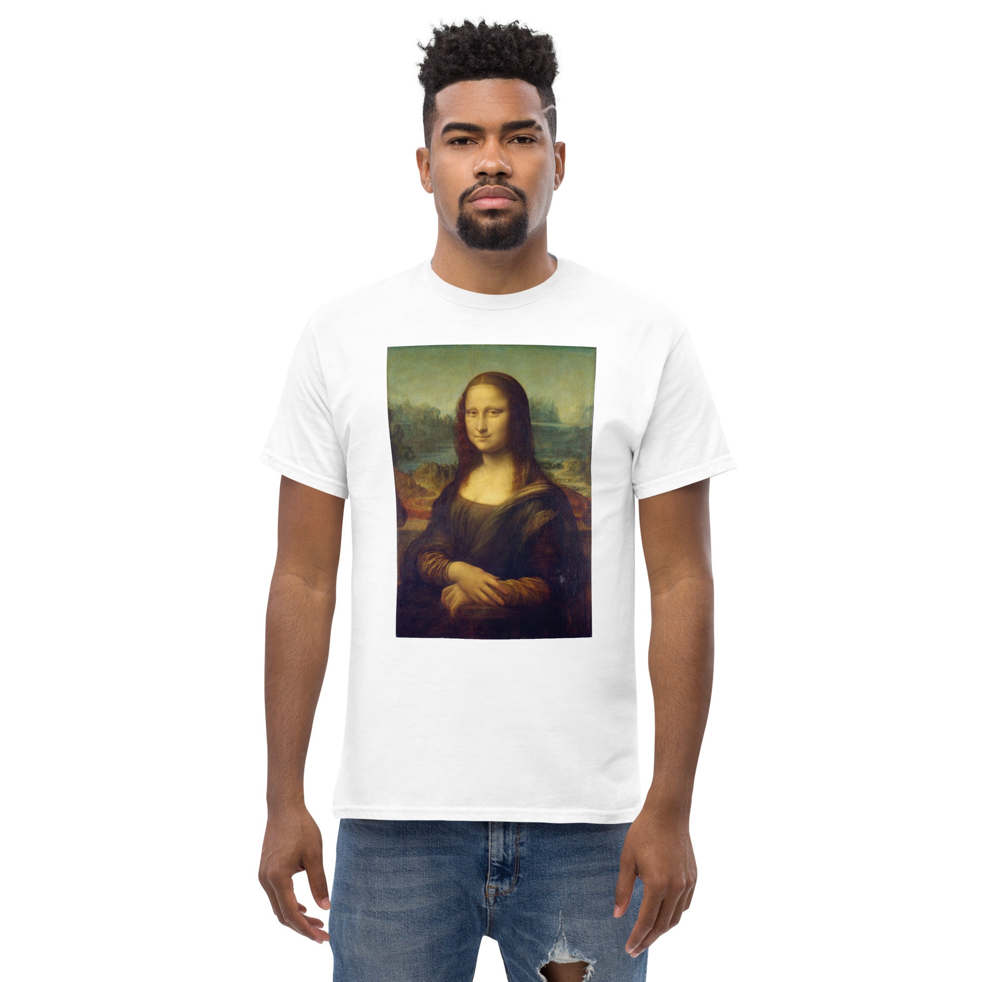 Men's Mona Lisa Print T-shirt - Etsy