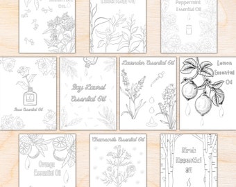 Essential Oil Coloring Sheet - Etsy