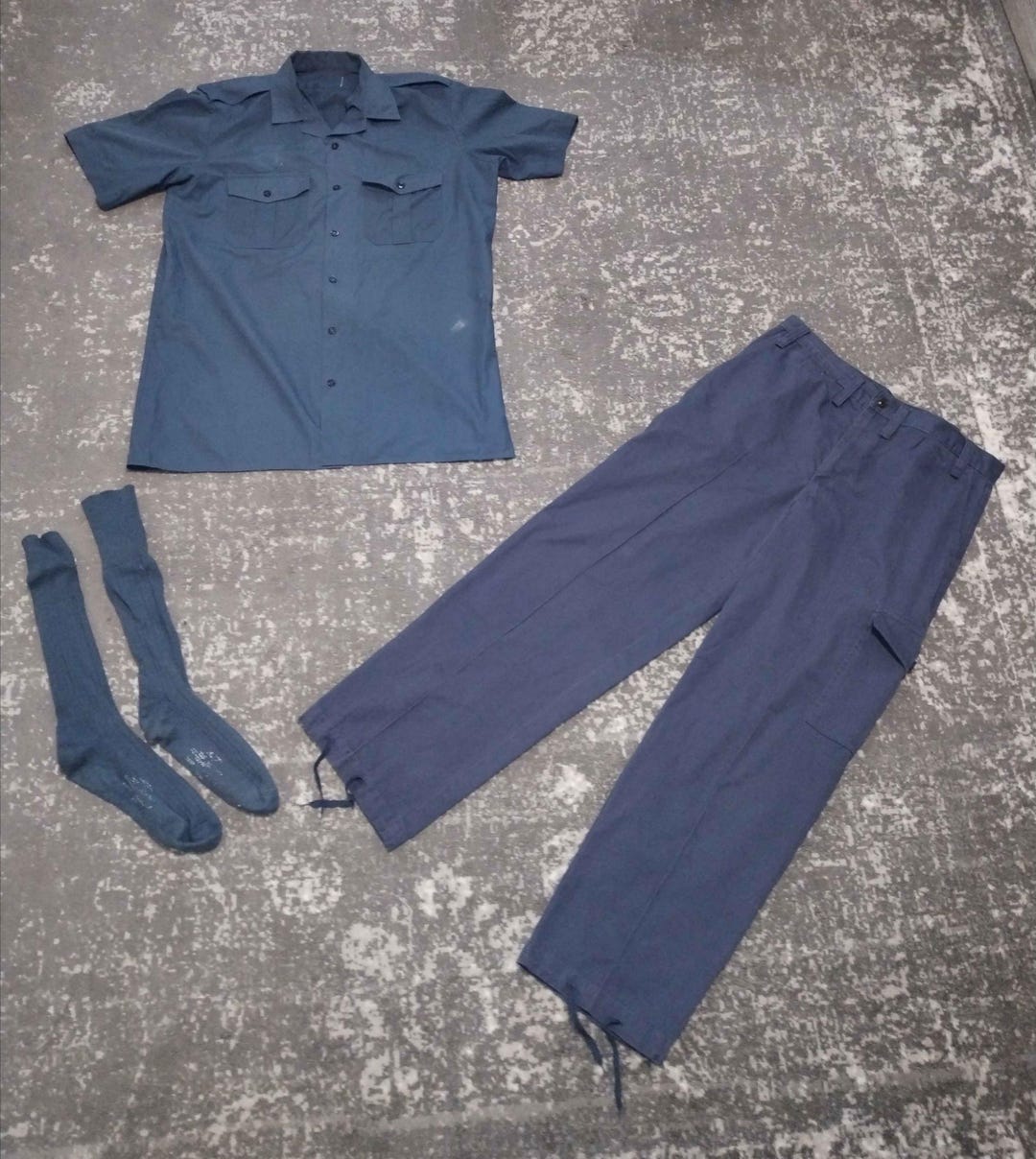 South African Police Service Uniform SAPS Blue Shirt, Trousers & Socks ...