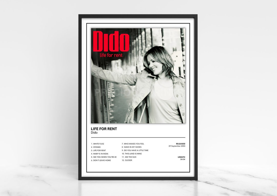 Dido Life for Rent Album Cover Poster / Music Poster / Iconic - Etsy