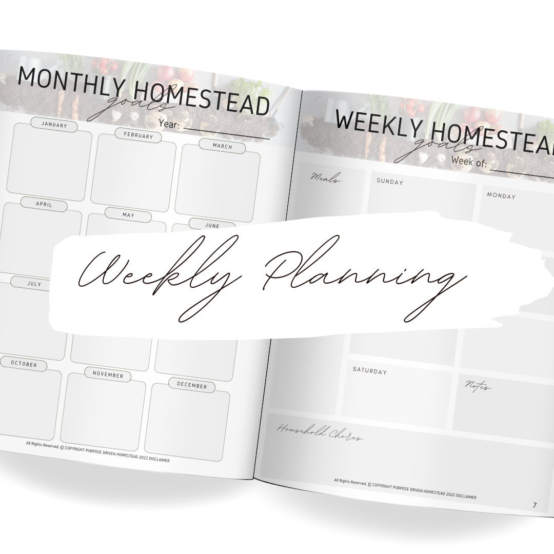 Digital Download Homestead Planner / Urban Farm Planner / Homesteading ...