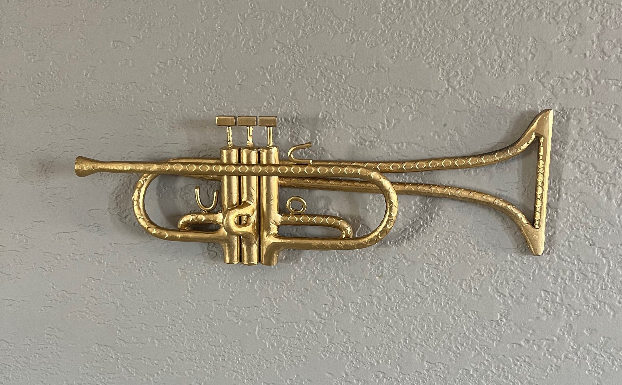 Welded Rebar Trumpet Wall Art - Etsy