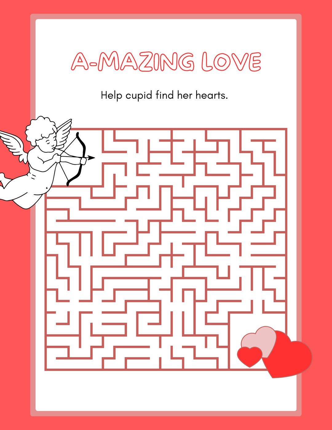 Valentine's Day Maze Digital Download - Etsy
