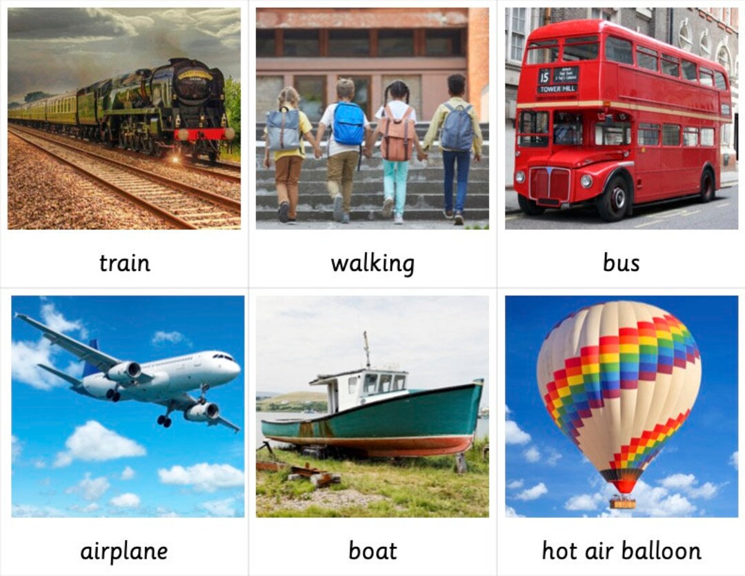 Montessori Fundamental Needs 3 Part Cards - Transportation - Etsy