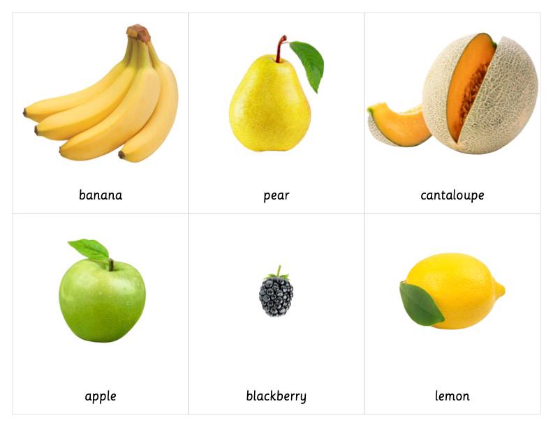 Fruit Montessori 3 Part Cards - Etsy