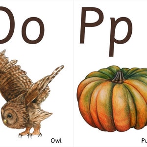 Fall Alphabet Posters - Etsy