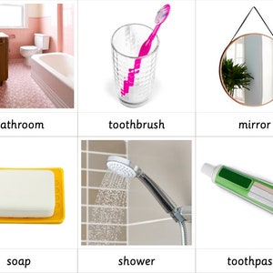 Montessori Bathroom Nomenclature Cards - Etsy