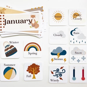 Classroom Calendar Card Set - Autumn Woodland - Etsy