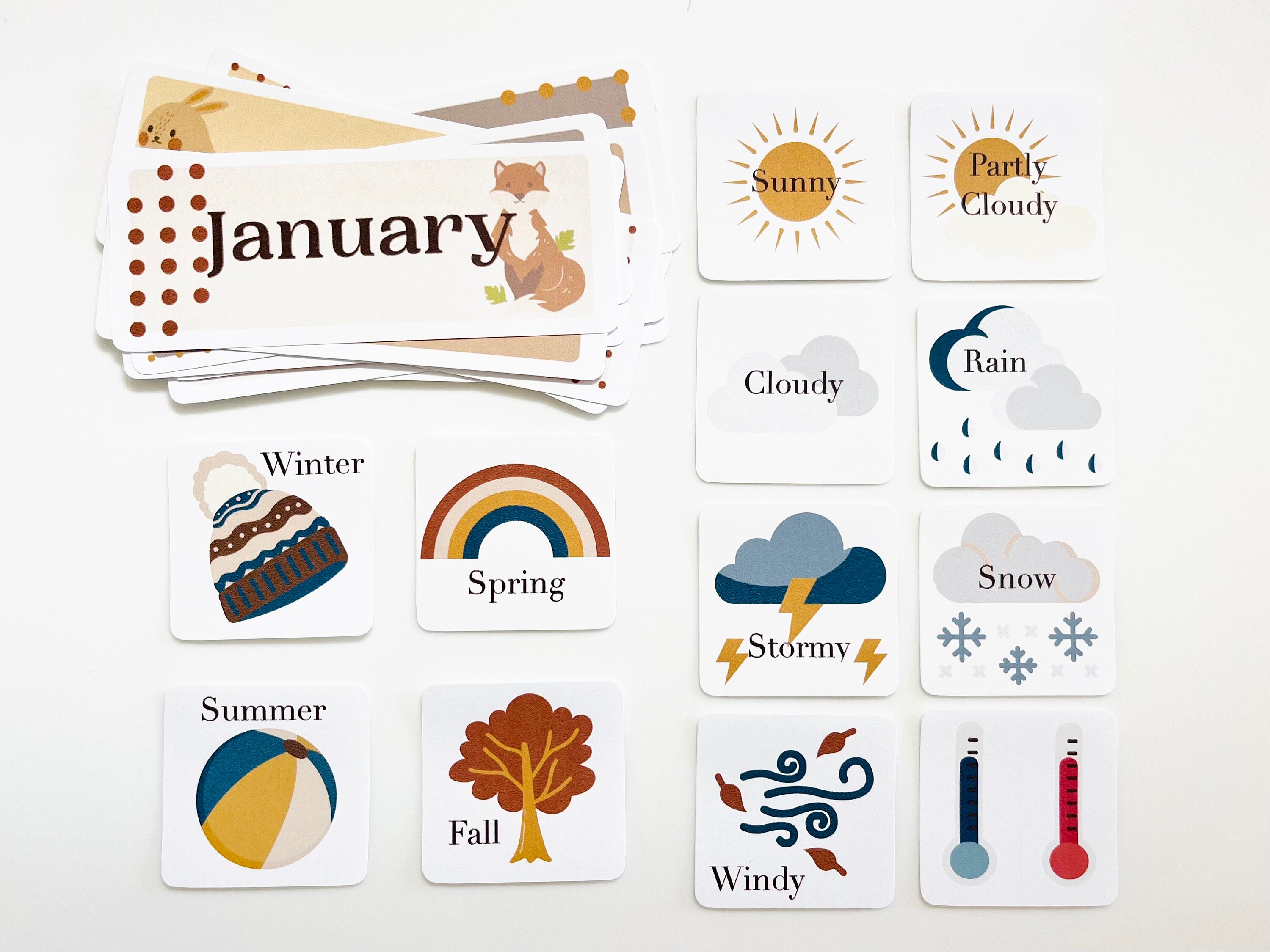 Classroom Calendar Card Set - Autumn Woodland - Etsy