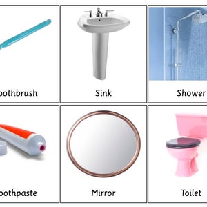 Montessori Bathroom Nomenclature Cards - Etsy