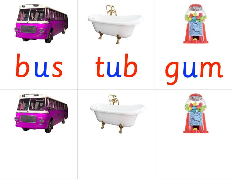 Montessori Phonetic Language Cards - Pink Series - Etsy