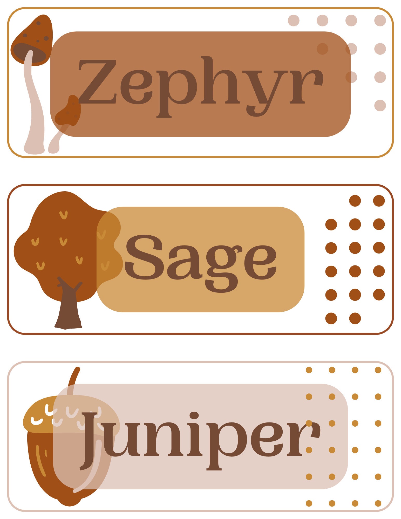 Fall Classroom Name Labels - Etsy