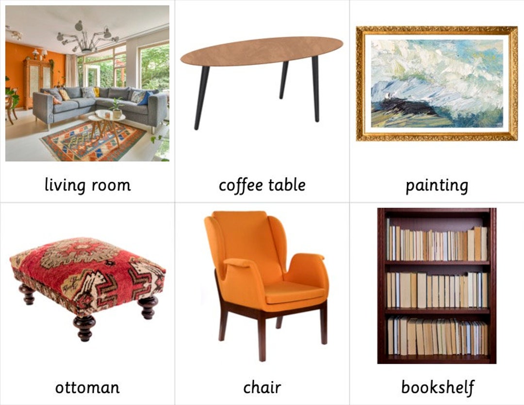 Montessori Living Room Nomenclature 3 Part Cards - Etsy