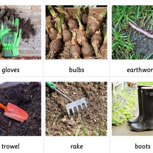 Montessori 3 Part Cards Garden - Etsy