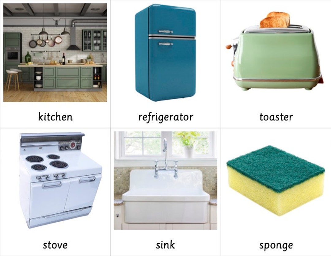 Kitchen Nomenclature 3 Part Cards - Etsy