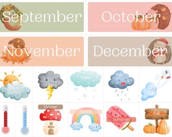 Classroom Calendar Number Cards Includes Days of the Week - Etsy