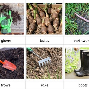 Montessori 3 Part Cards Garden - Etsy