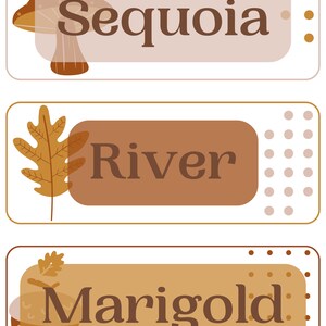 Fall Classroom Name Labels - Etsy