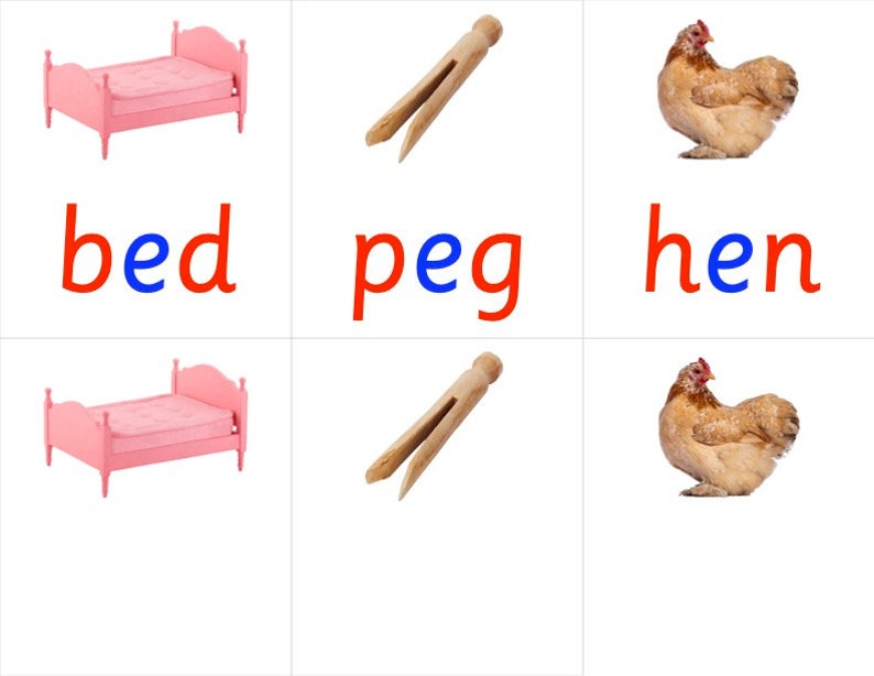Montessori Phonetic Language Cards - Pink Series - Etsy