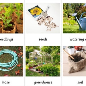 Montessori 3 Part Cards Garden - Etsy