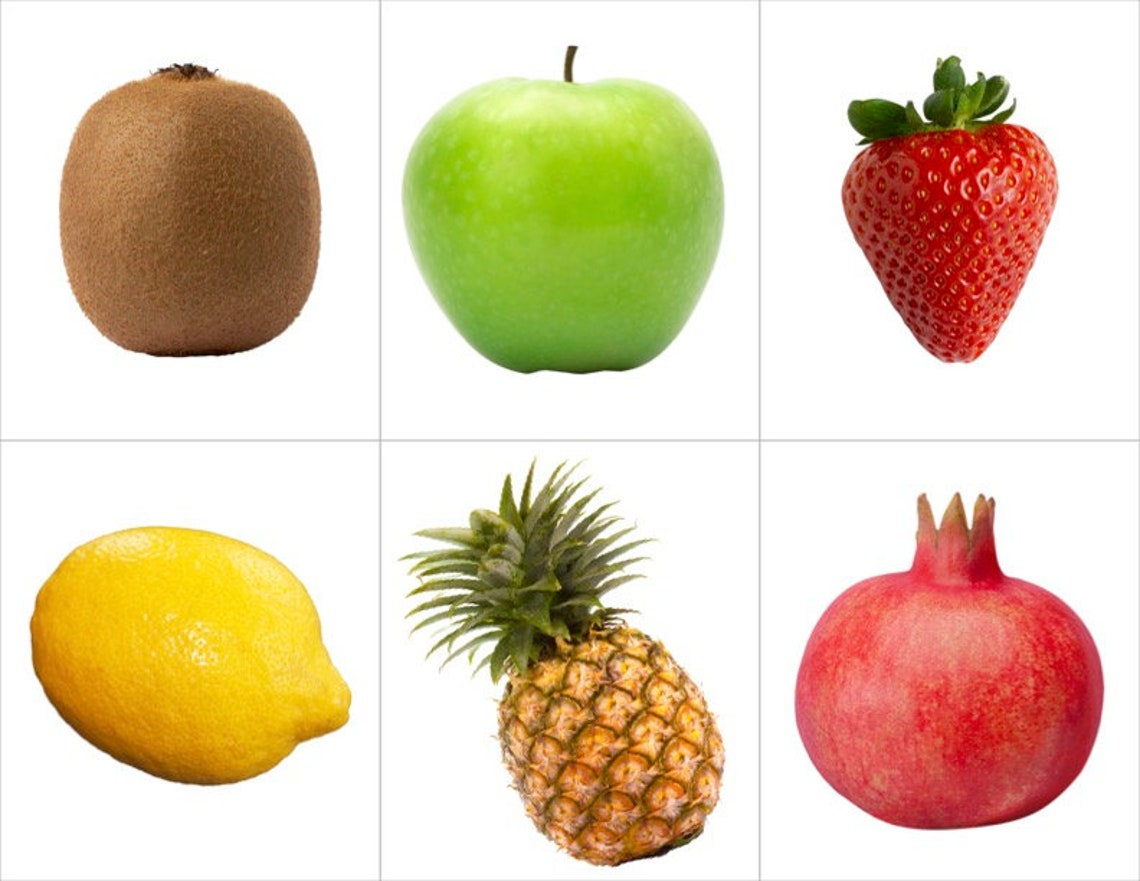 Fruit Whole & Half Cards - Etsy