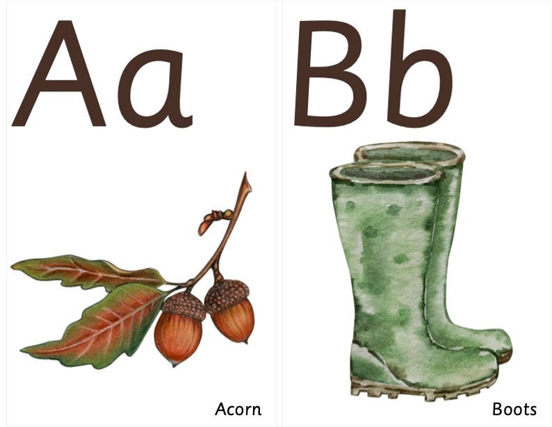 Fall Alphabet Posters - Etsy