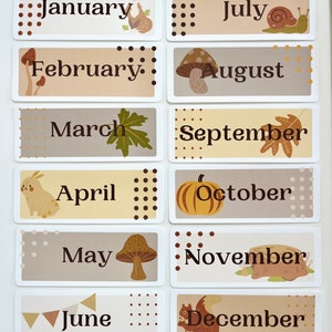 Classroom Calendar Card Set - Autumn Woodland - Etsy