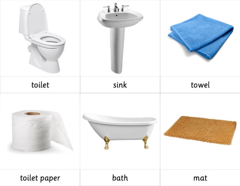 Montessori Bathroom Nomenclature Cards - Etsy