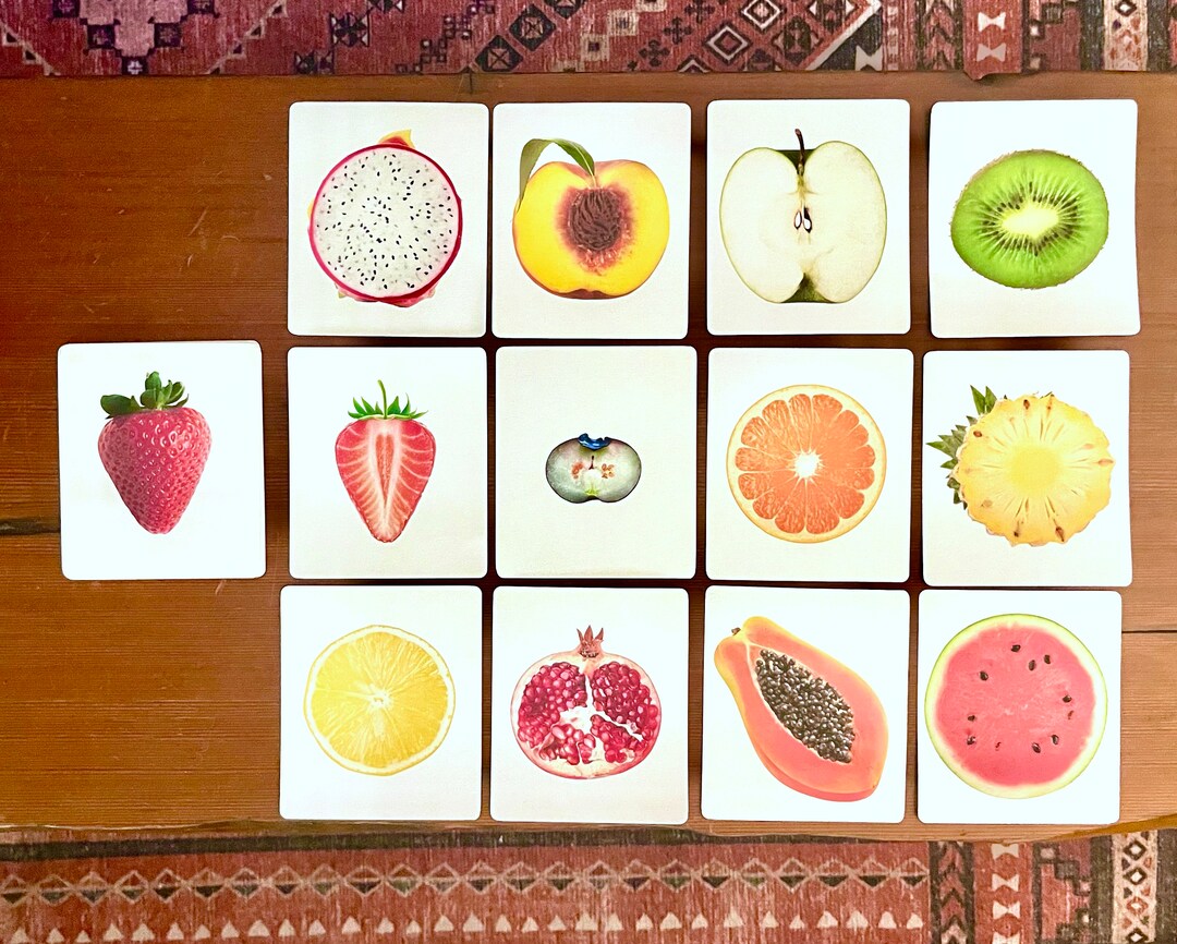 Fruit Whole & Half Cards - Etsy