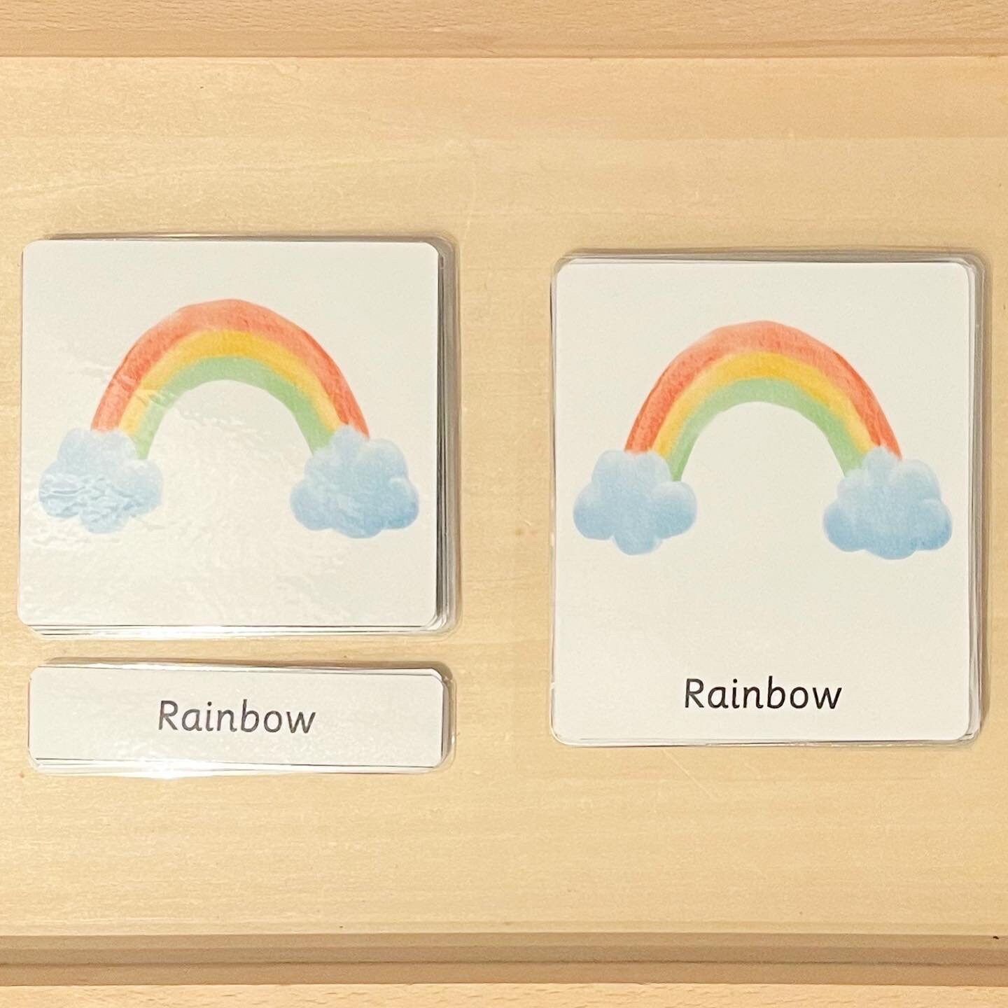 Montessori 3 Part Cards Watercolor Weather - Etsy