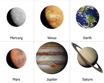 Solar System Montessori Cards, 3 Part Cards, Home Schooling, Teaching ...