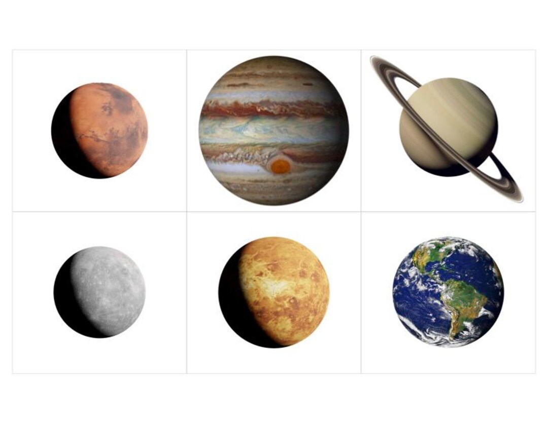 Planets Montessori 3 Part Cards - Etsy