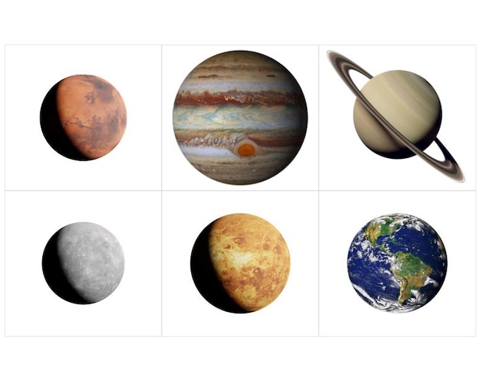 3-part Cards: the Solar System (printable PDF) - Etsy Canada