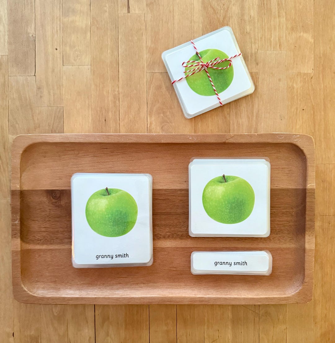 Types of Apples Montessori 3 Part Cards - Etsy