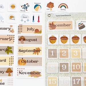 Classroom Calendar Card Set - Autumn Woodland - Etsy