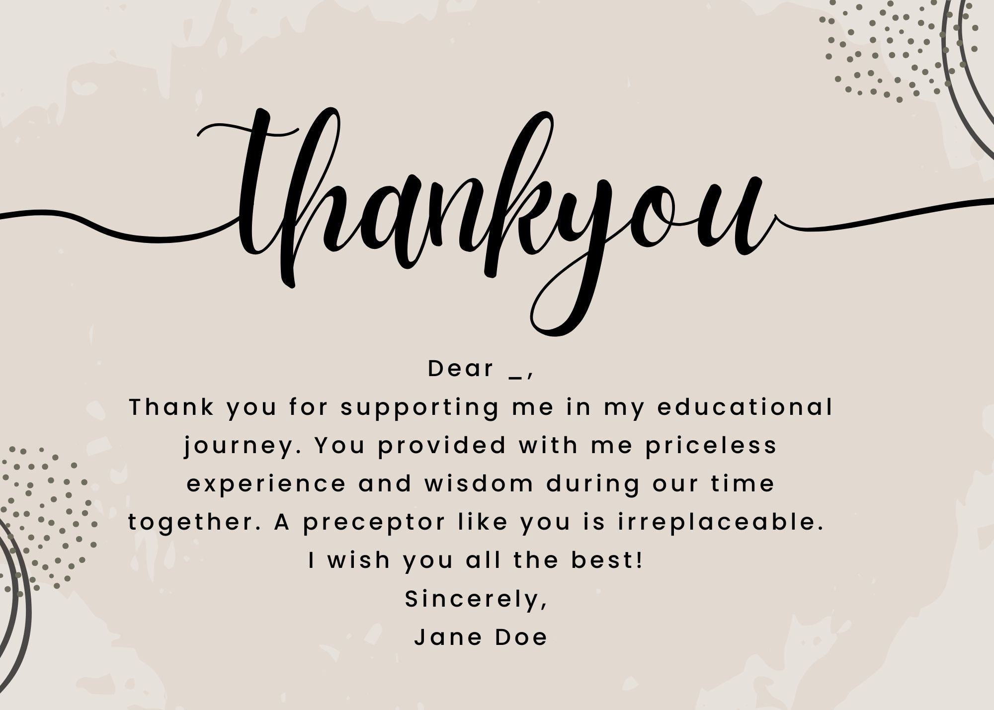 Student Thank You Note - Etsy