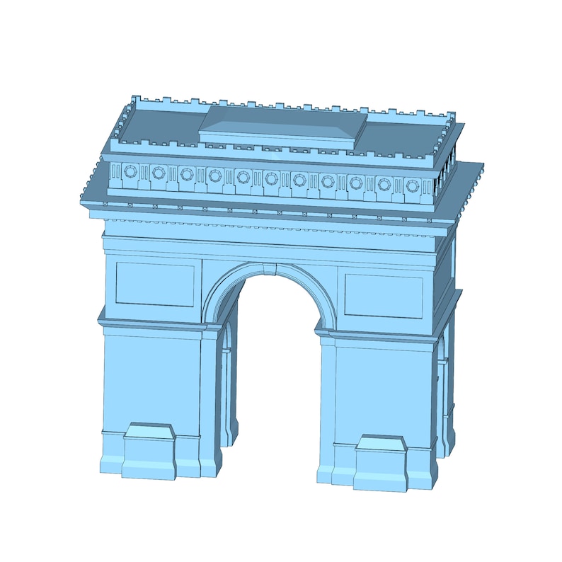 Arc De Triomphe 3D STL File Printable Paris Arc of Triumph Printable ...