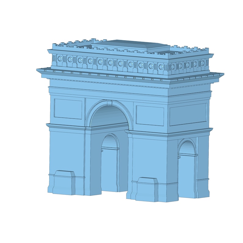Arc De Triomphe 3D STL File Printable Paris Arc of Triumph Printable ...