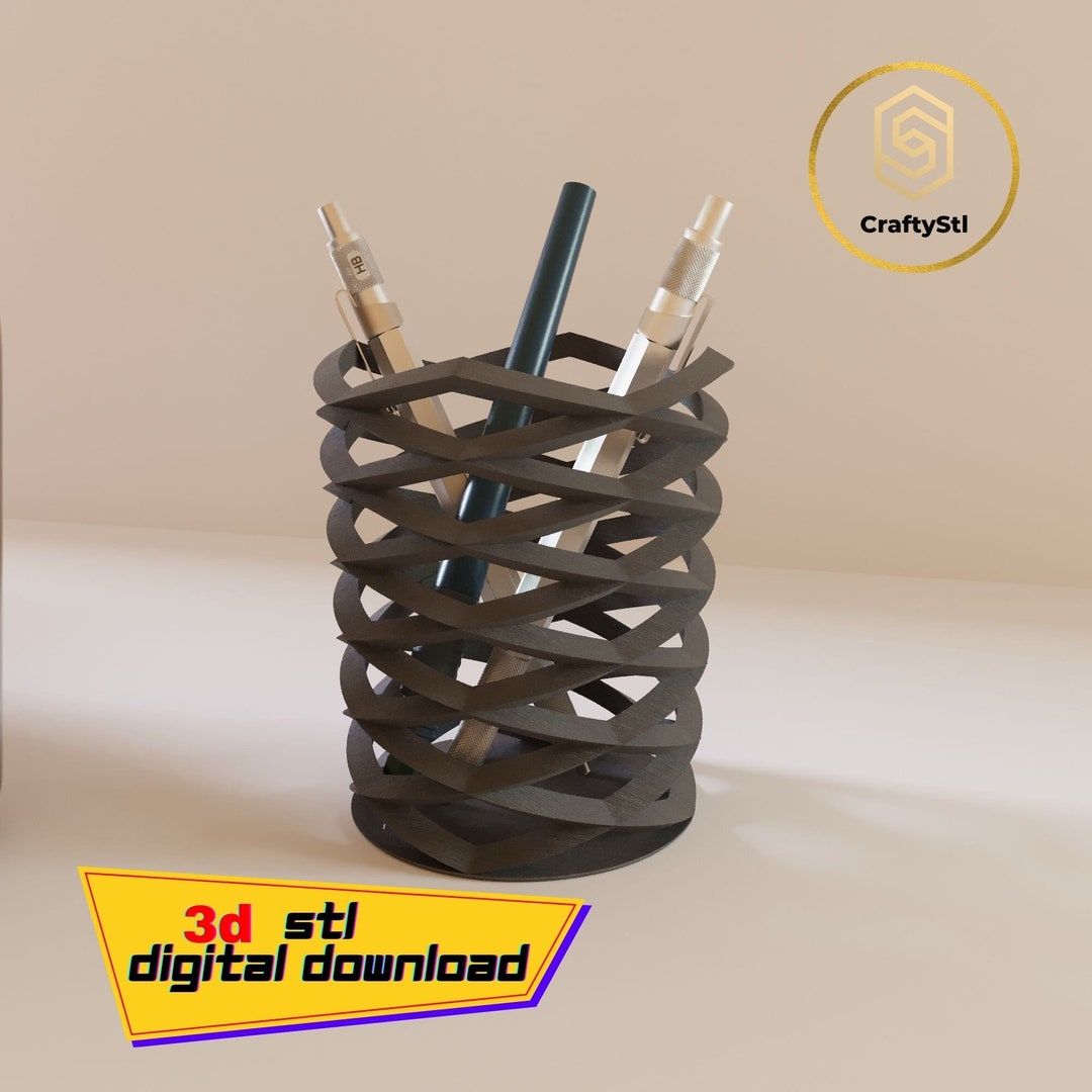 Creative Pen Holder 3D Stl Download Printable | Digital Download - Etsy