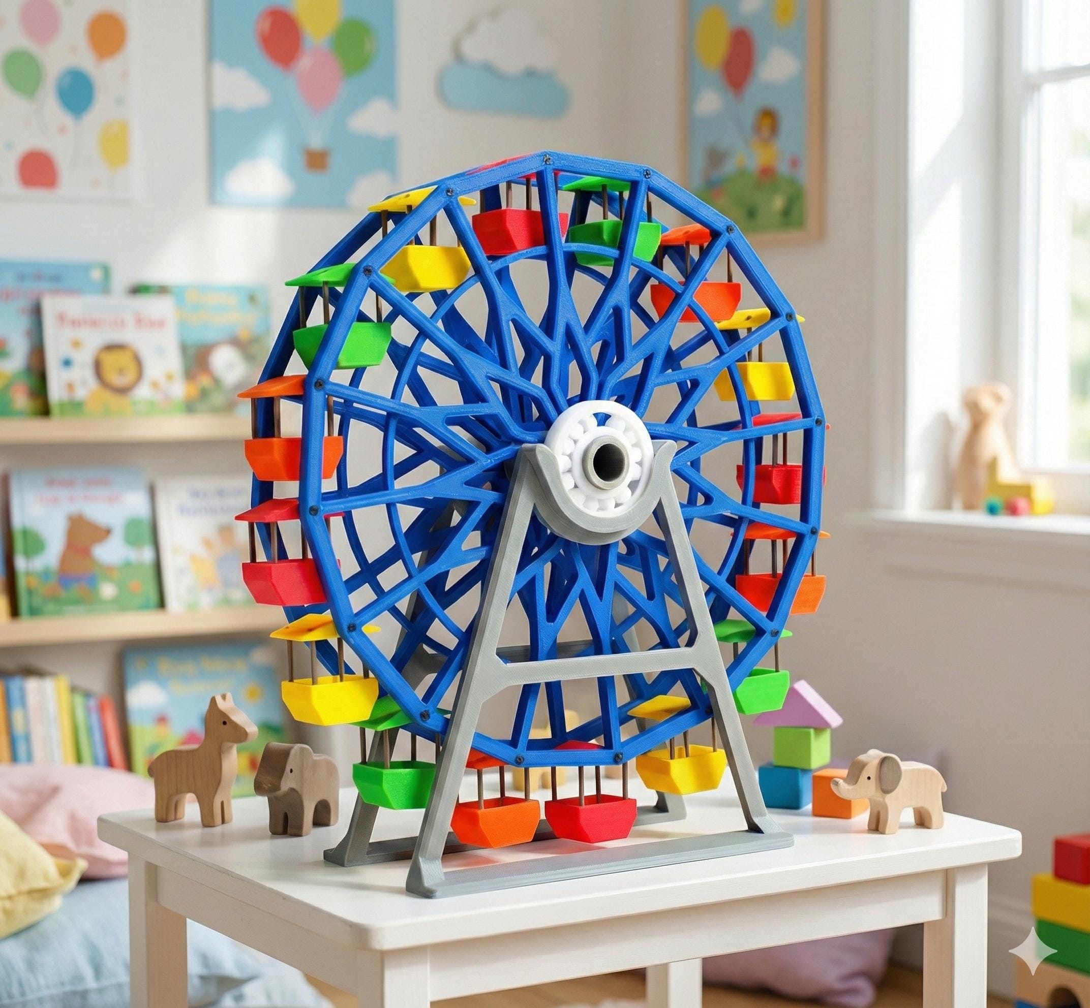 3D Ferris Wheel STL File: Colorful Toy for Kids (digital Download) - Etsy