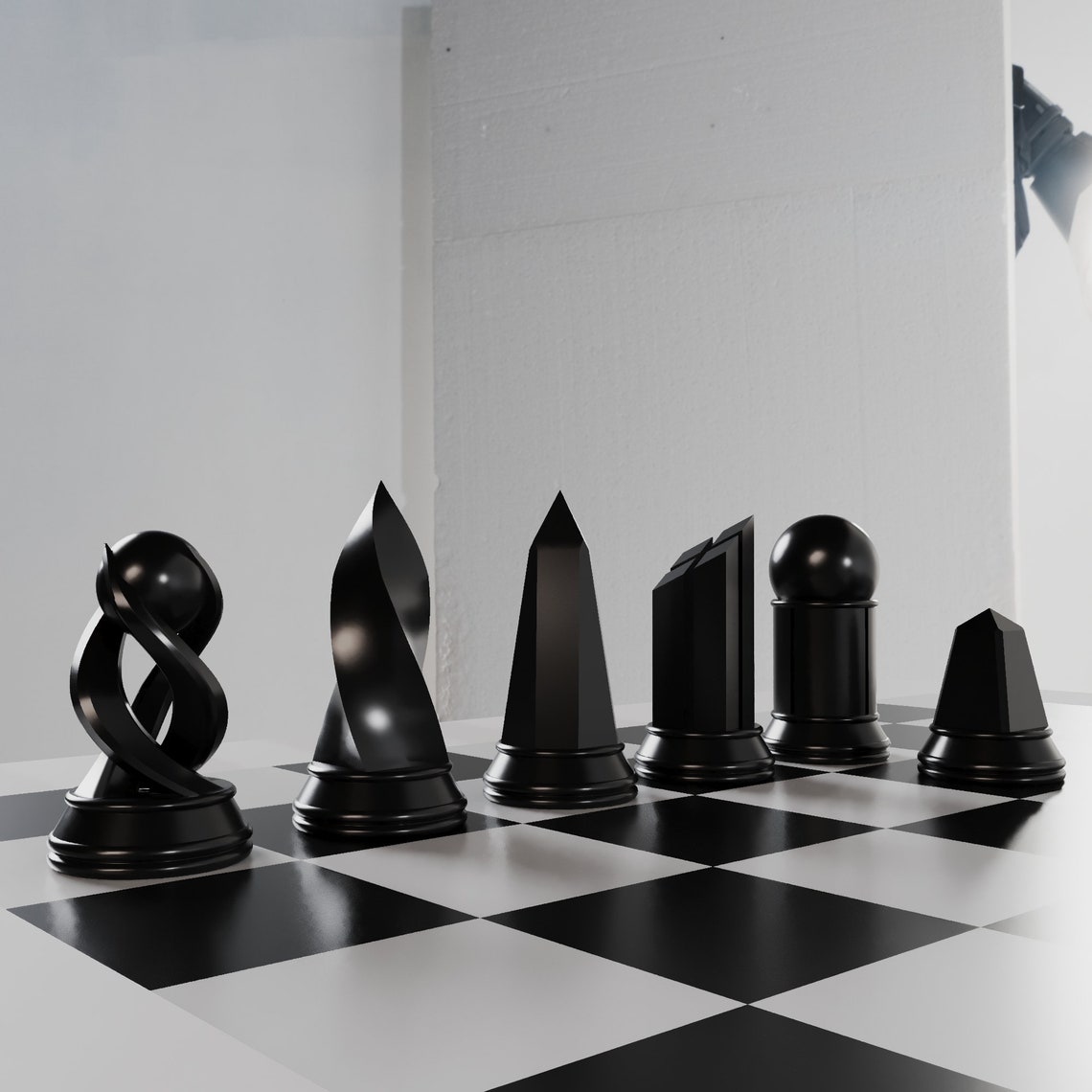 3D Printable Chess Set STL Download File Stl Pack Chess Pieces Toys 3D ...