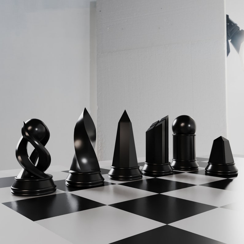 3D Printable Chess Set STL Download File Stl Pack Chess Pieces Toys 3D ...
