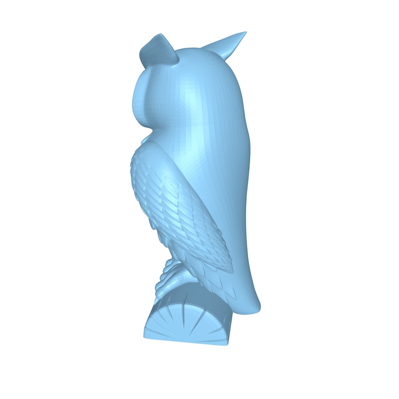 3D Printable Owl Figurine: Detailed STL File for Desk Decor - Etsy