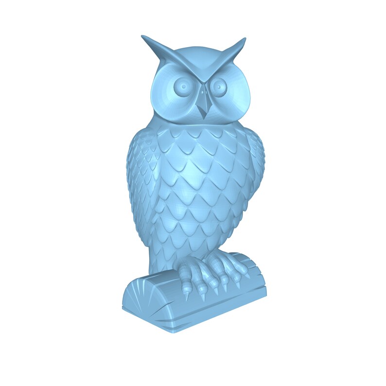 3D Printable Owl Figurine: Detailed STL File for Desk Decor - Etsy