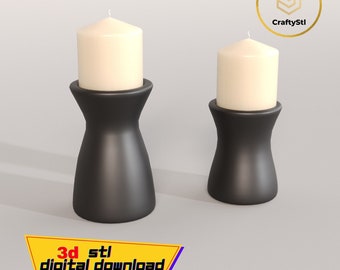 Candle Holder STL Files for 3D Printing Modern Planter 3D Print Stl ...