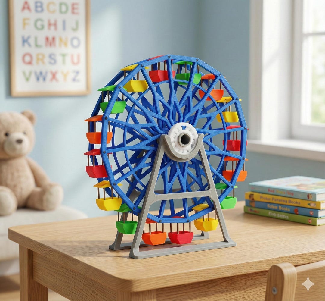 3D Ferris Wheel STL File: Colorful Toy for Kids (digital Download) - Etsy